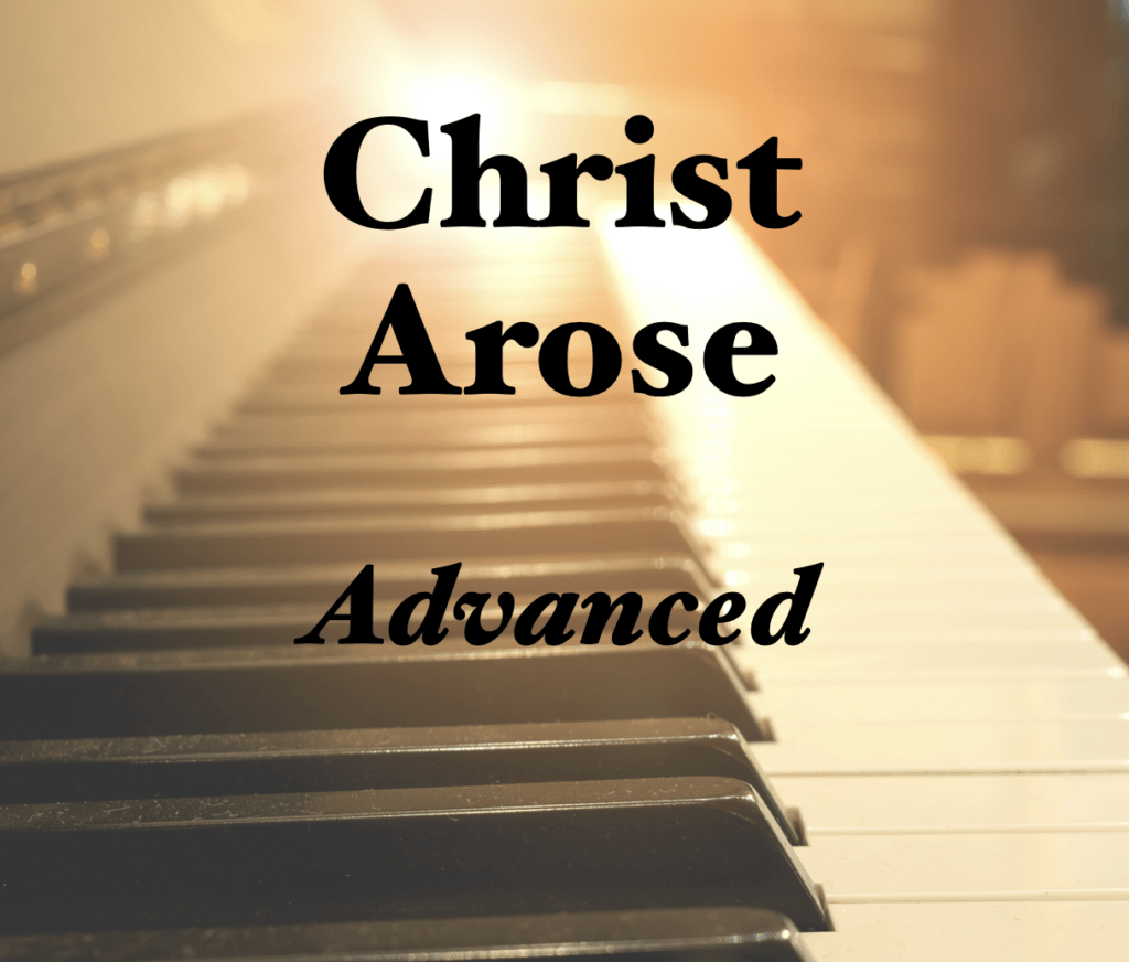Christ Arose- Sheet Music – Natalie Raynes Music