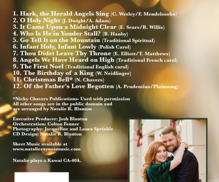 The Birthday of a King - Music Album - Solo Piano - Natalie Raynes Music